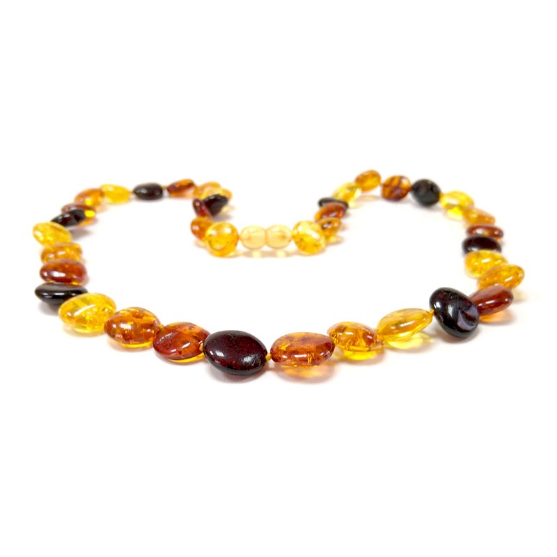 Colar de âmbar adulto olive multicolor polido premium - Âmbar Báltico ...