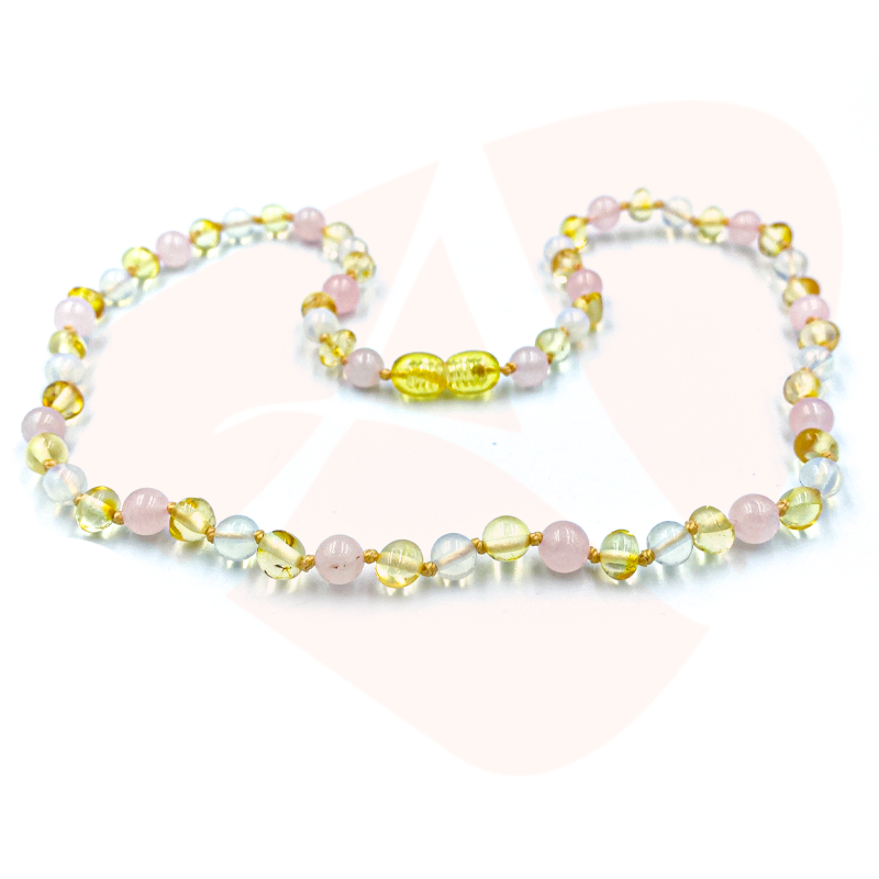 Colar de âmbar adulto barroco Sobrevivian com pedras naturais polido ...