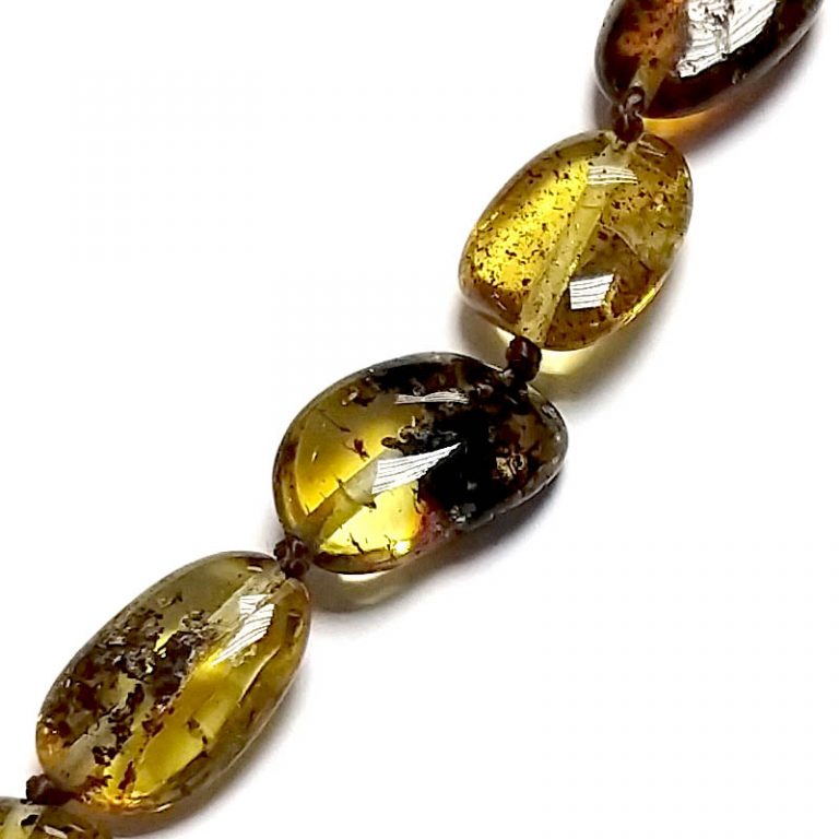 Colar de âmbar adulto curativo olive green claro polido - Âmbar Báltico ...